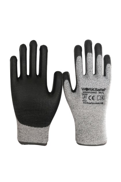 WORKSAFE PU3003 CUT 5 SAFETY GLOVES CUT-RESISTANT GLOVES